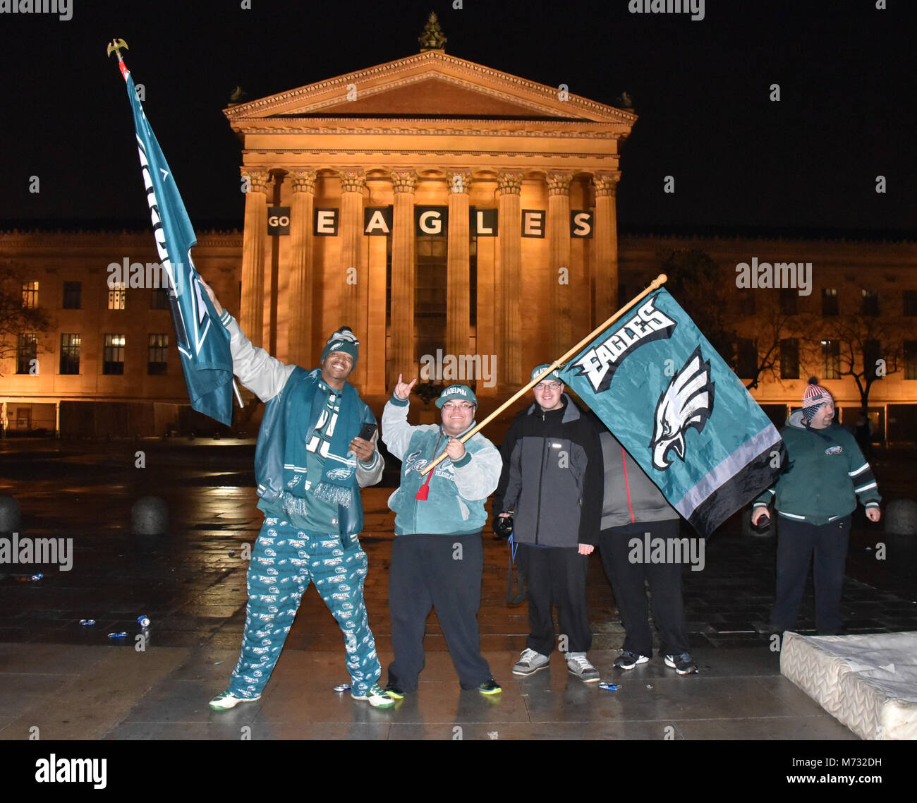 Philadelphia Eagles fans take to the streets of Philadelphia ...