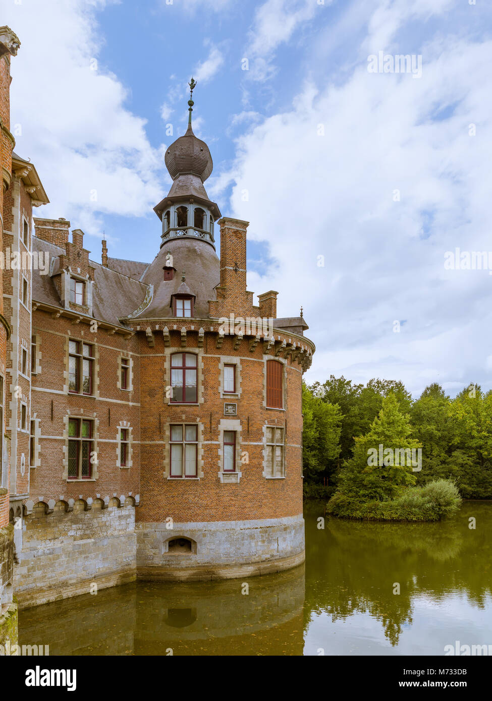Ooidonk medieval castle in Flanders Belgium rebuilt in renaissance ...