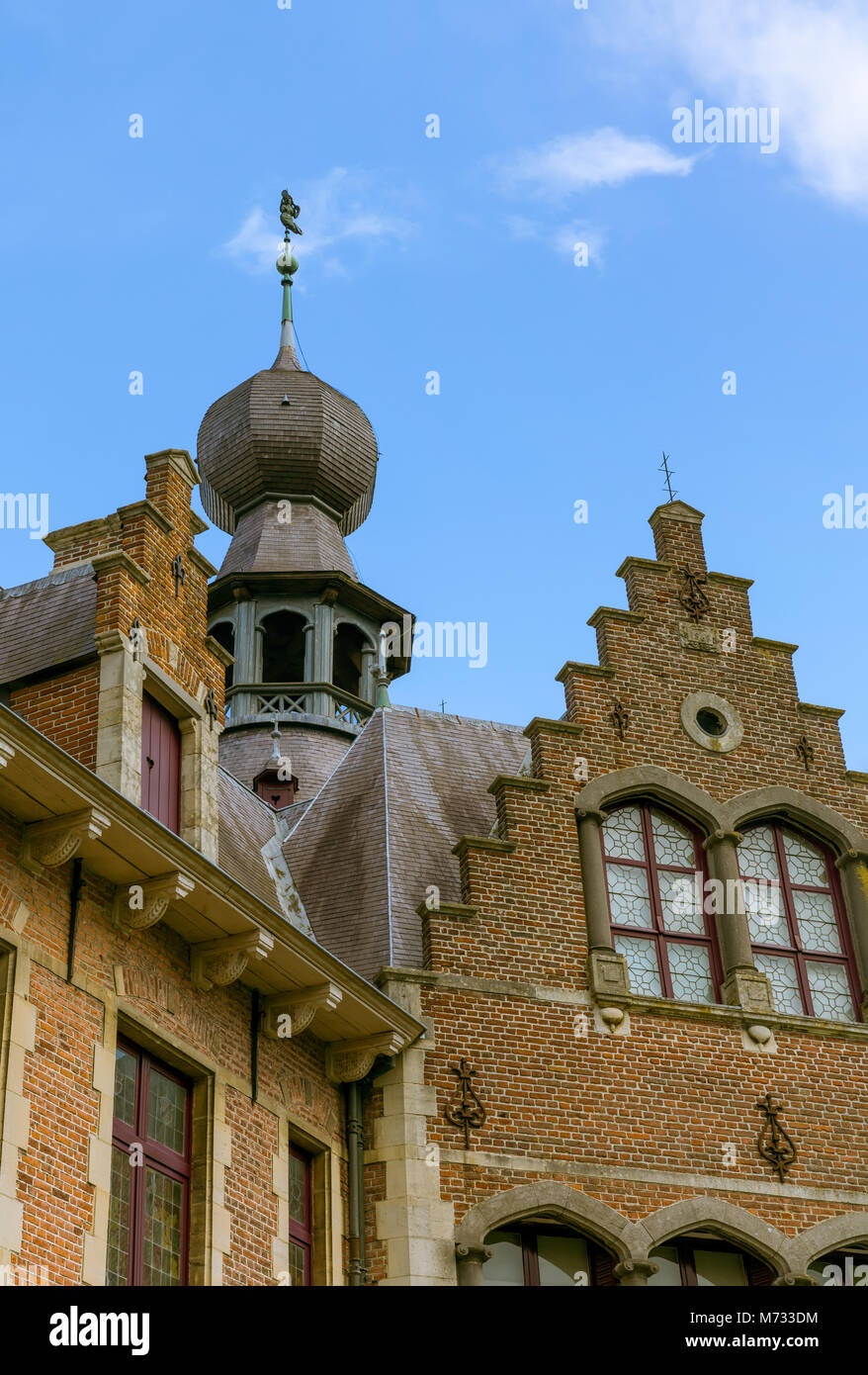 Ooidonk medieval castle in Flanders Belgium rebuilt in renaissance ...