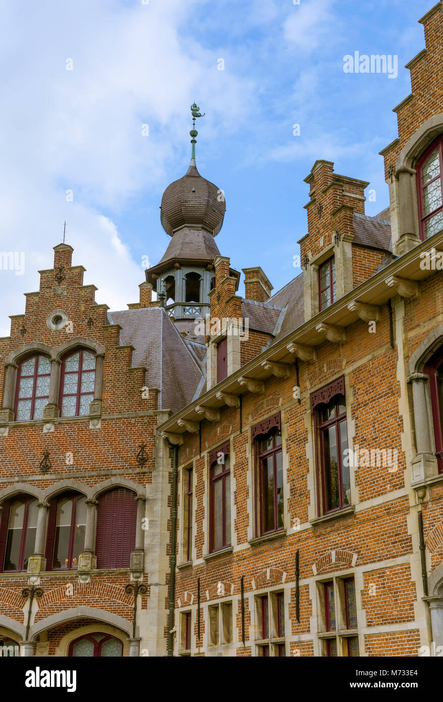 Ooidonk medieval castle in Flanders Belgium rebuilt in renaissance ...