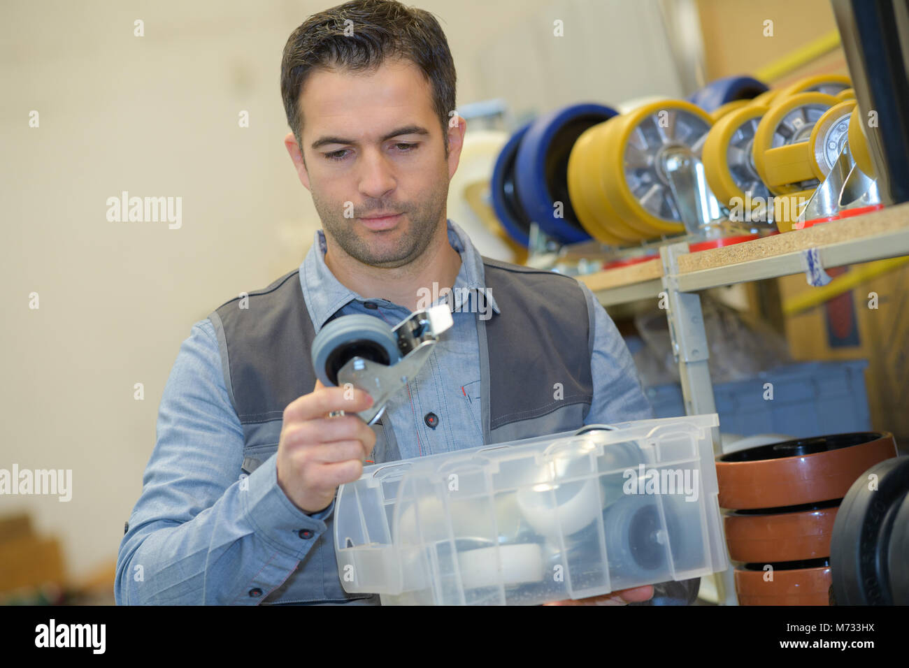 checking winding wheel Stock Photo - Alamy