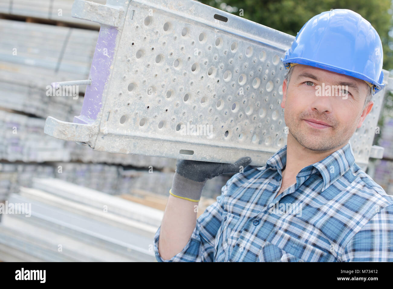 stainless frame worker Stock Photo - Alamy
