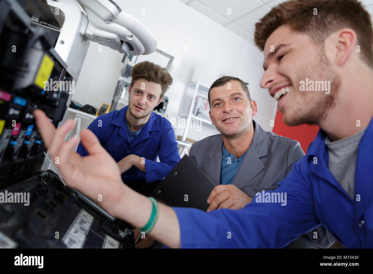fixing a printer class Stock Photo - Alamy