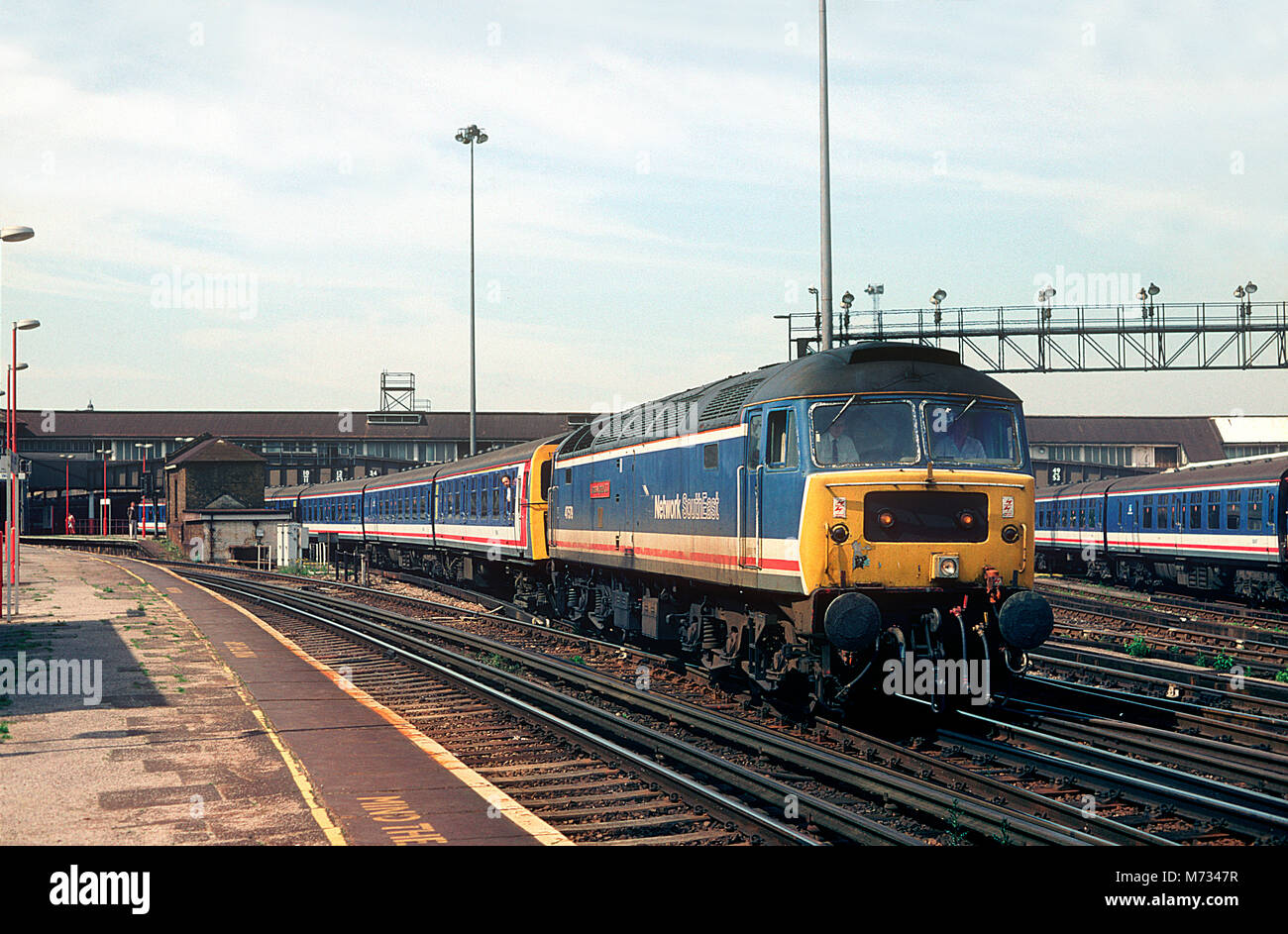 A class 47 diesel locomotive number 47579 ‘James Nightall G.C.’ hauling ...