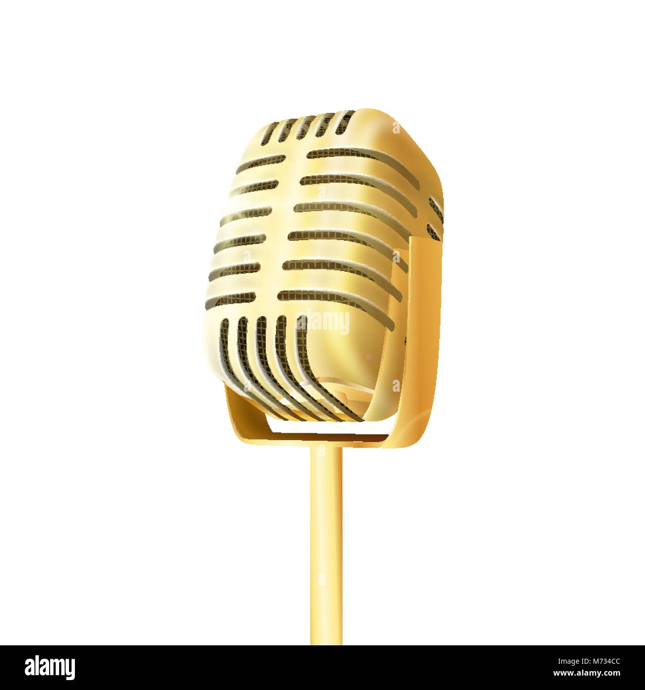 Vintage golden studio microphone Stock Vector Image & Art - Alamy