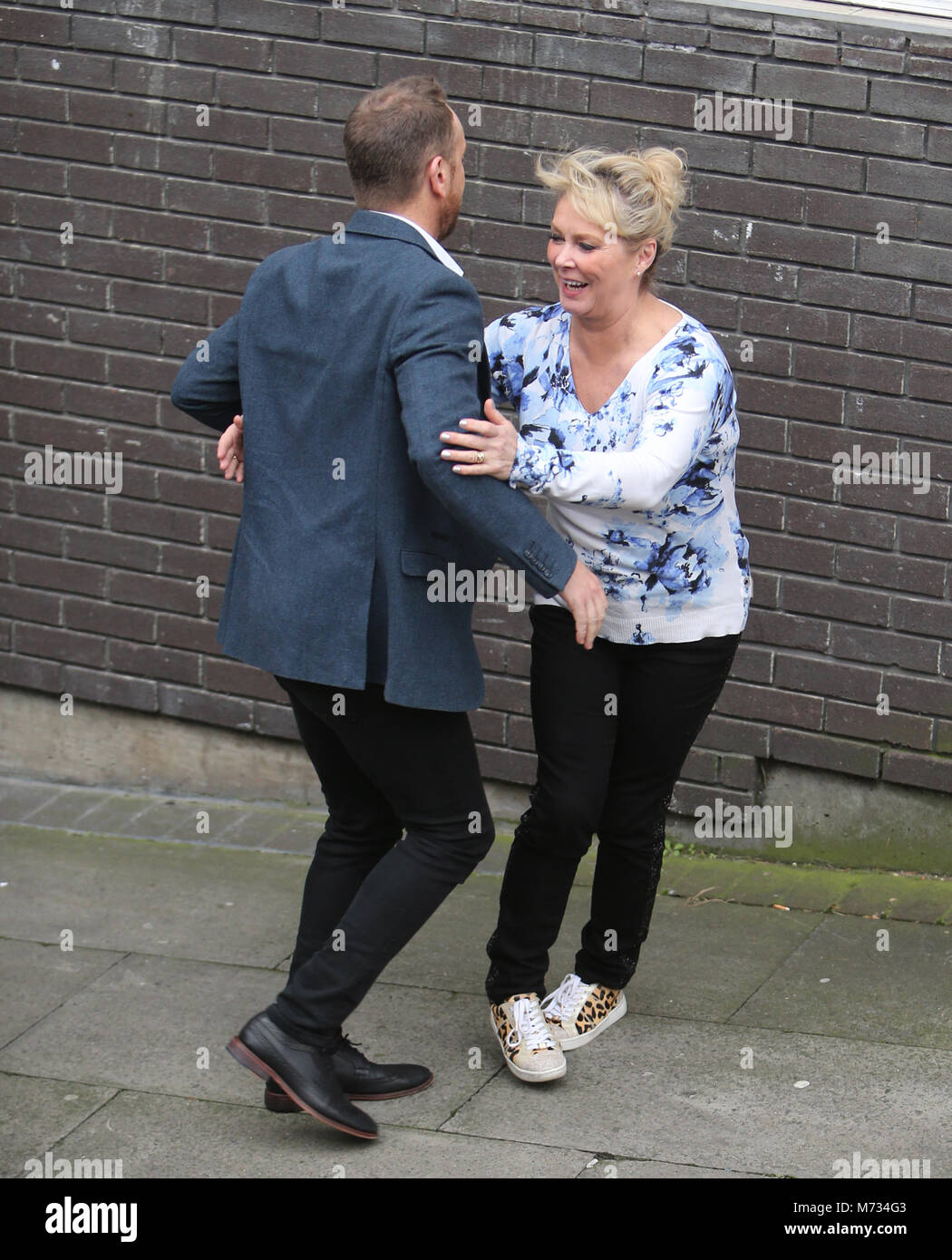 Cheryl Baker and Dan Whiston outside ITV Studios Featuring: Cheryl ...