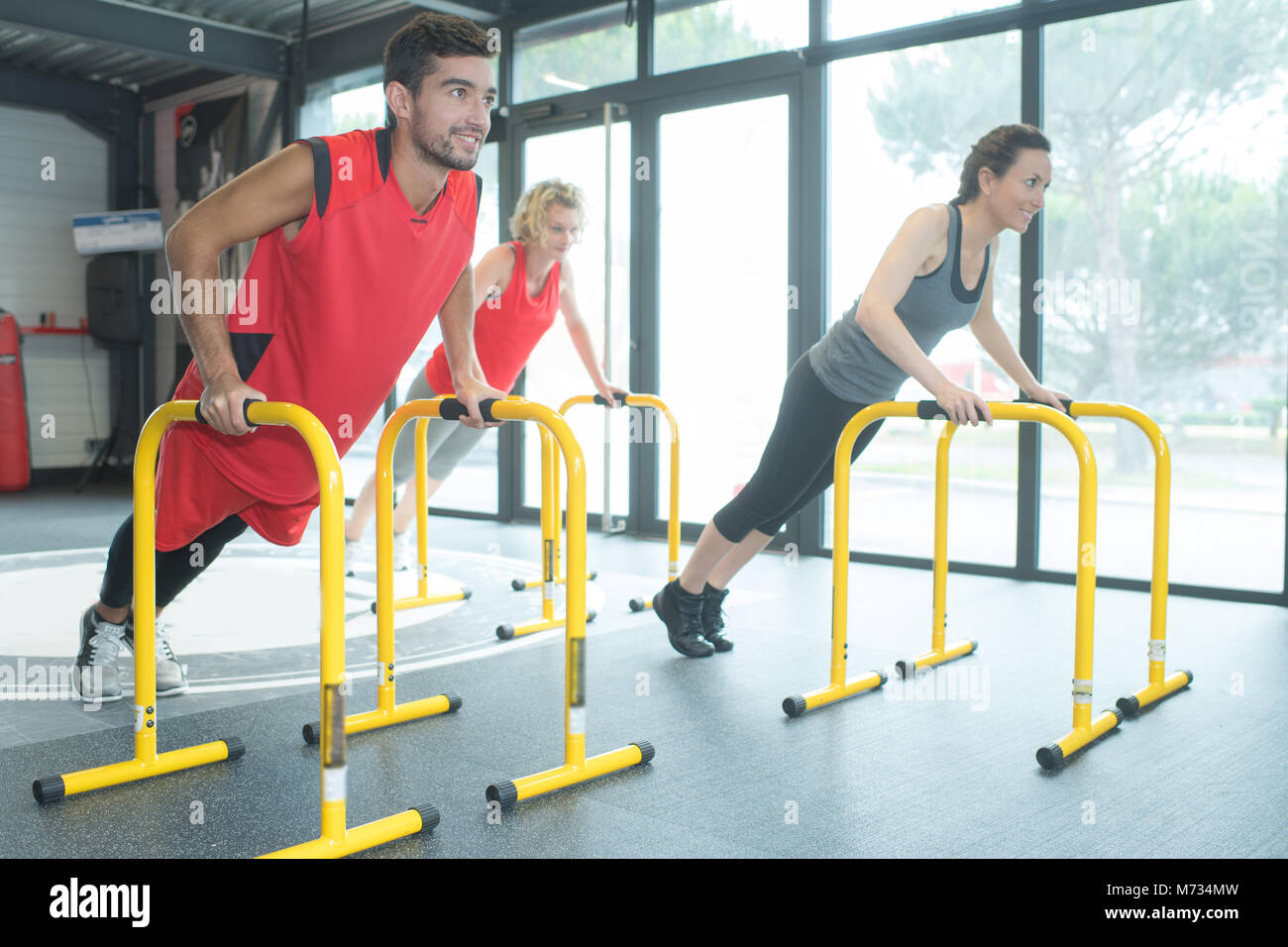 the push up bar Stock Photo - Alamy