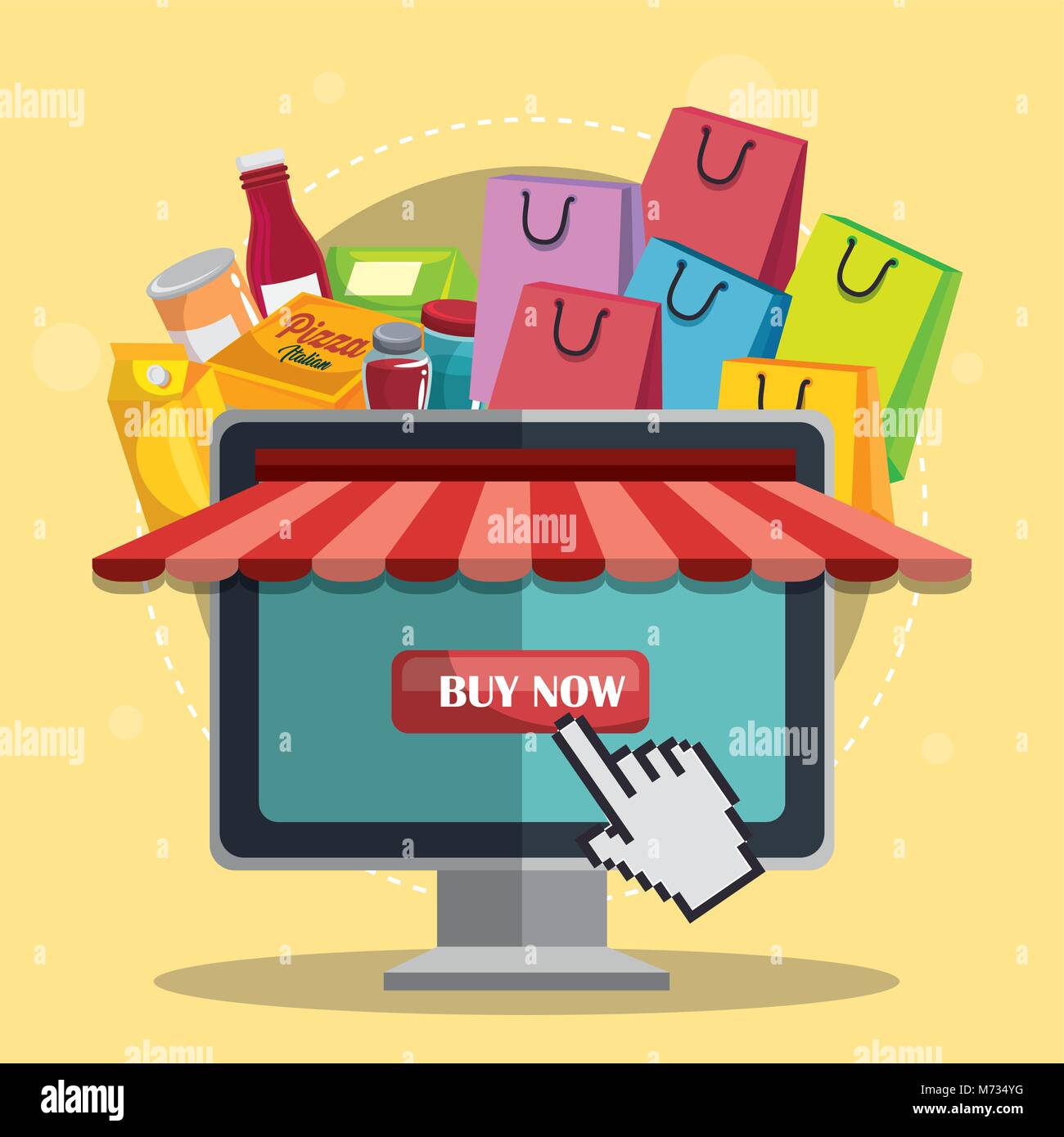 Electronic commerce customer computer display Stock Vector Images - Alamy