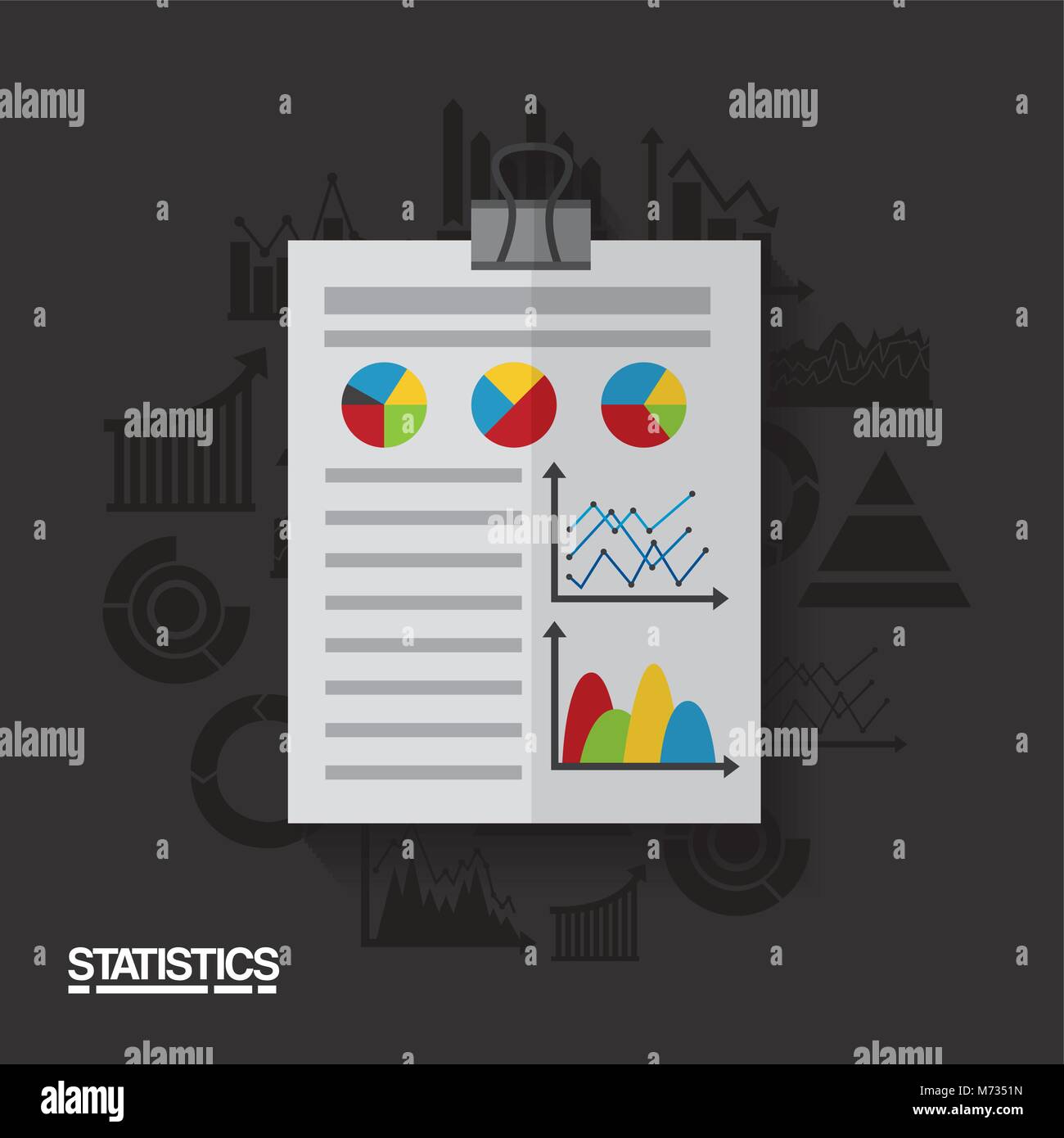 statistics data business report Stock Vector Image & Art - Alamy