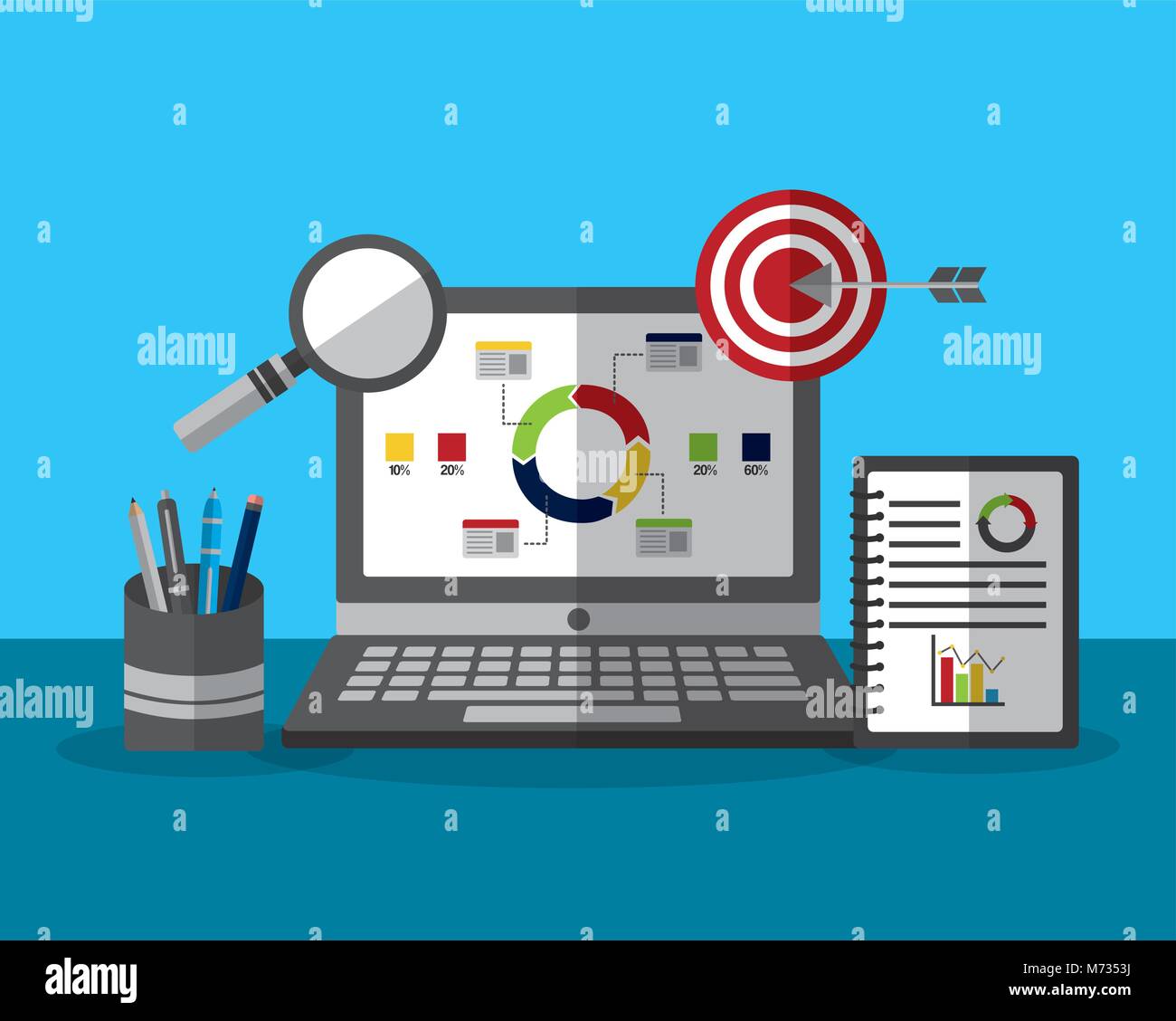 statistics data business report Stock Vector Image & Art - Alamy