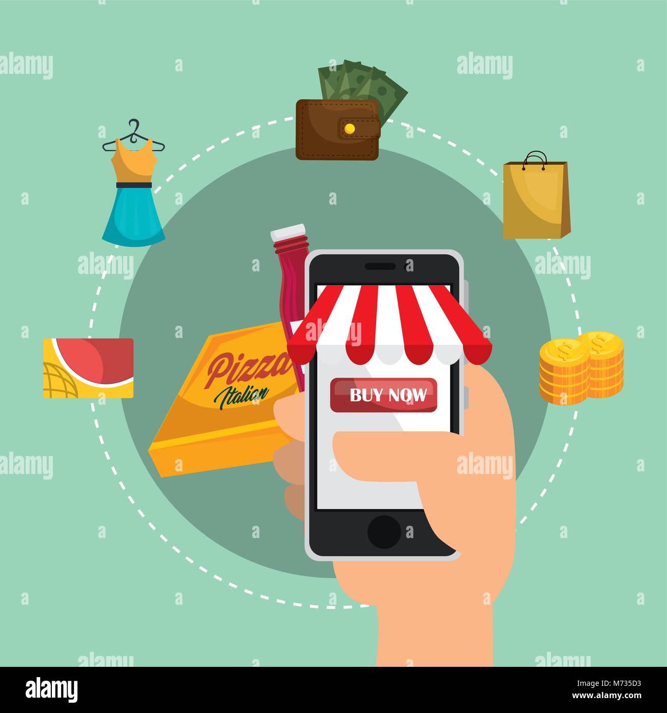 electronic commerce set icons Stock Vector Image & Art - Alamy