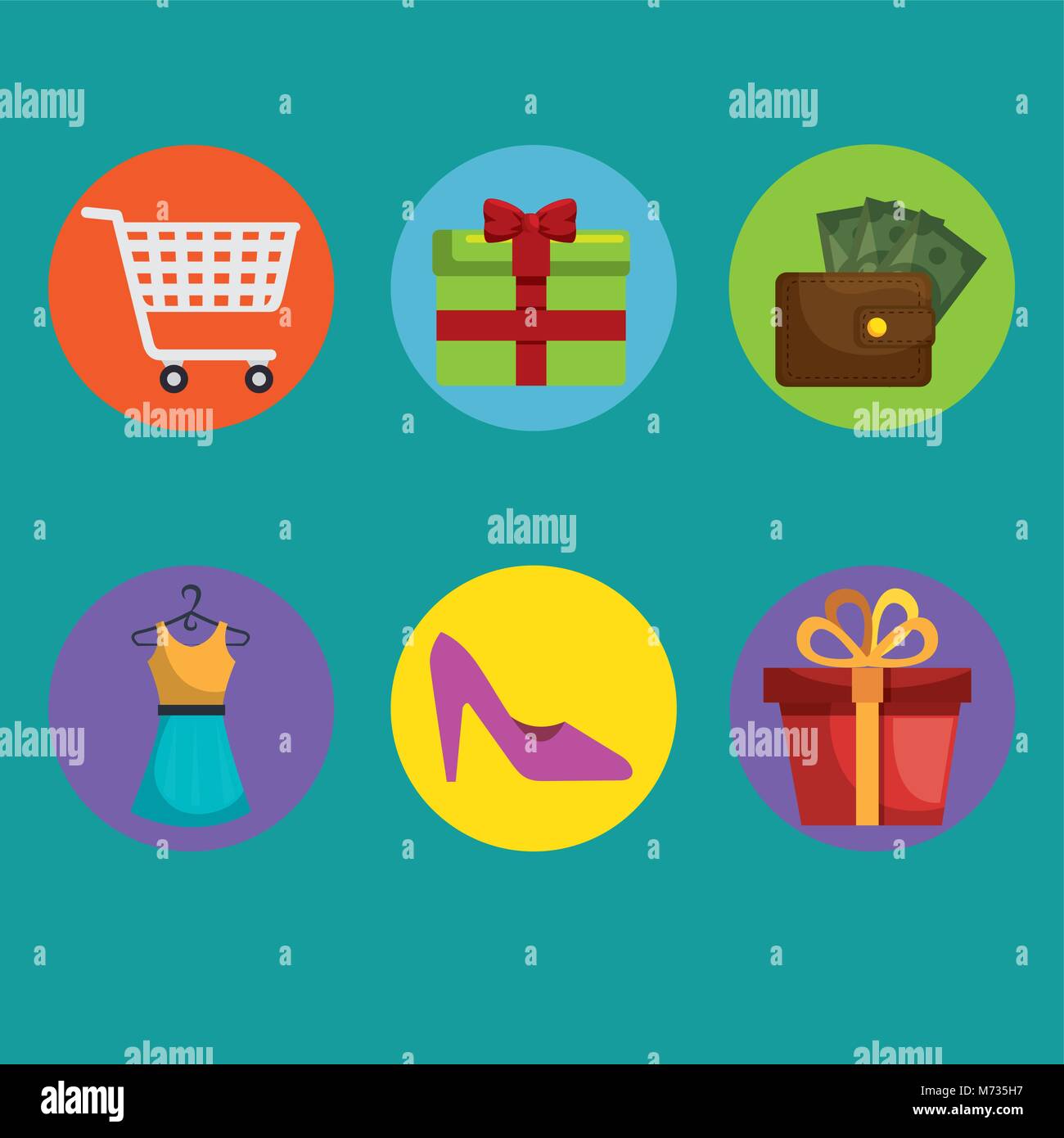 commercial marketing set icons Stock Vector Image & Art - Alamy