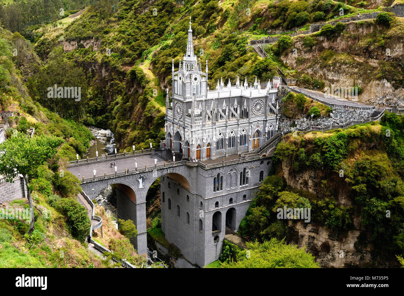 Most beautiful churches in the world. Sanctuary Las Lajas built in ...