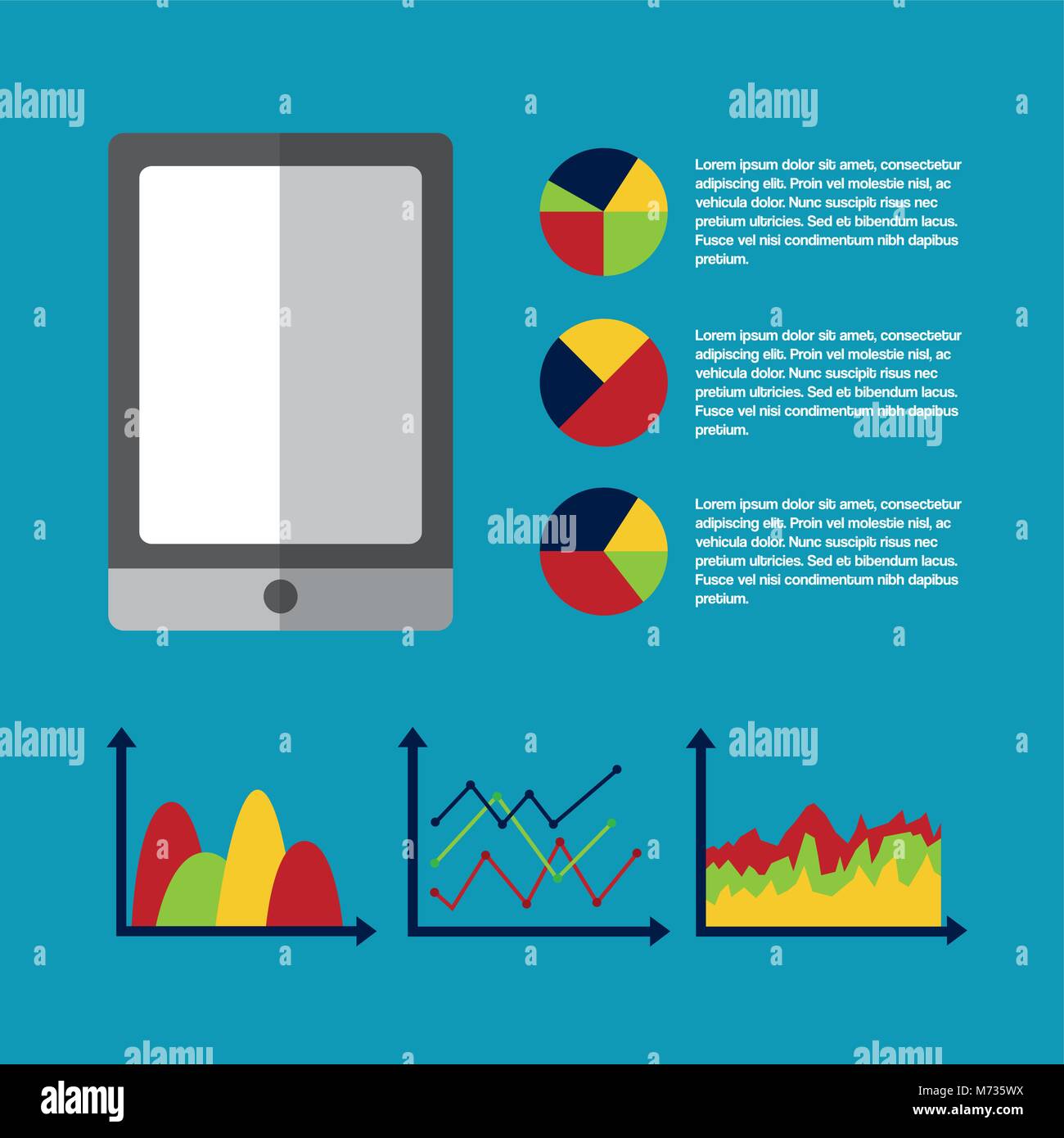 Data analysis pie chart interface Stock Vector Images - Alamy