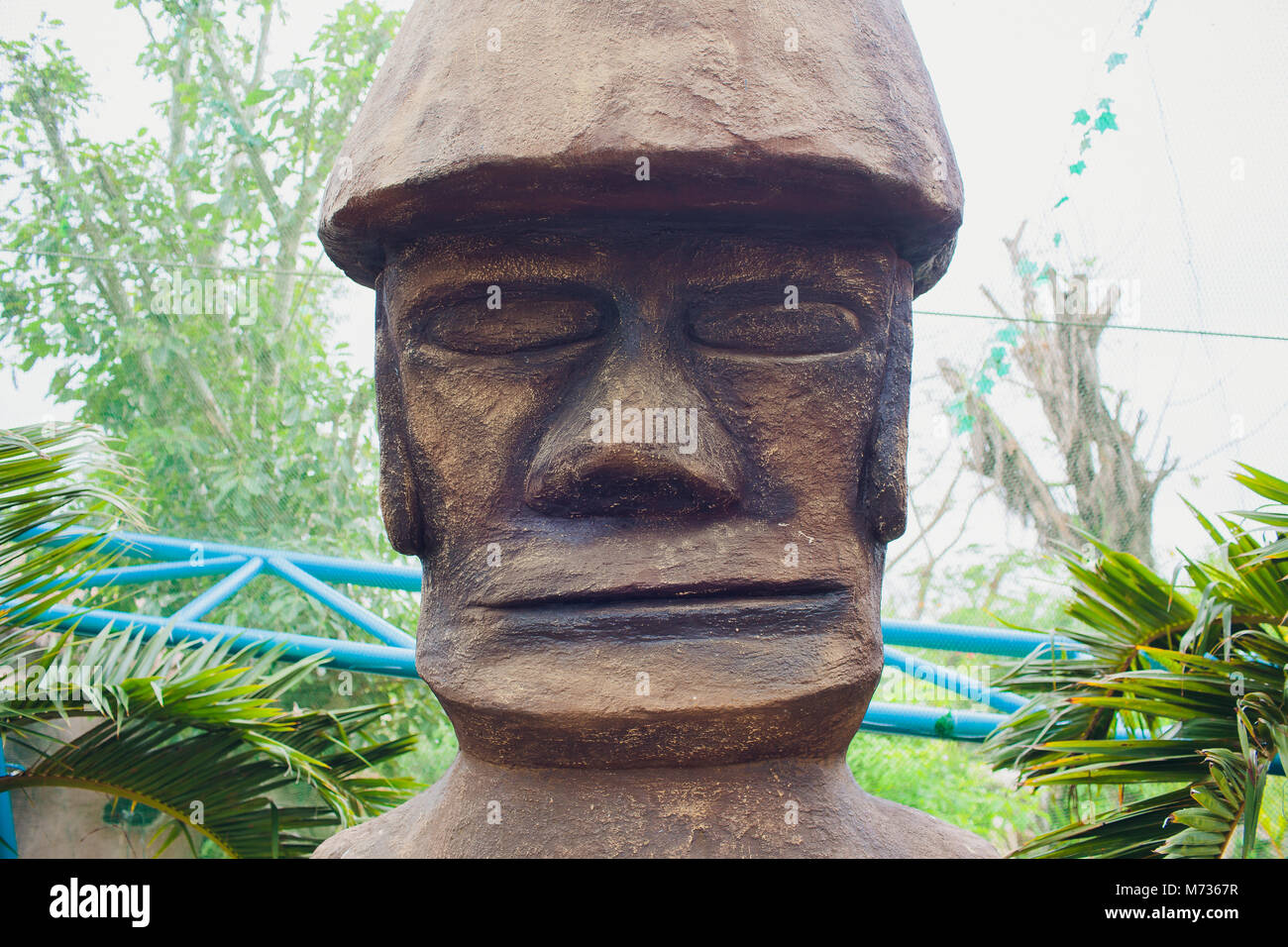 Authentic painted wooden totem Original sculpture Wood tribal sculpture ...