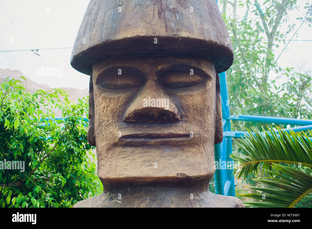 Authentic painted wooden totem Original sculpture Wood tribal sculpture ...