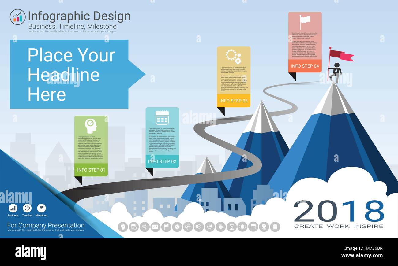 Business milestone timeline infographic design Stock Vector Image & Art ...