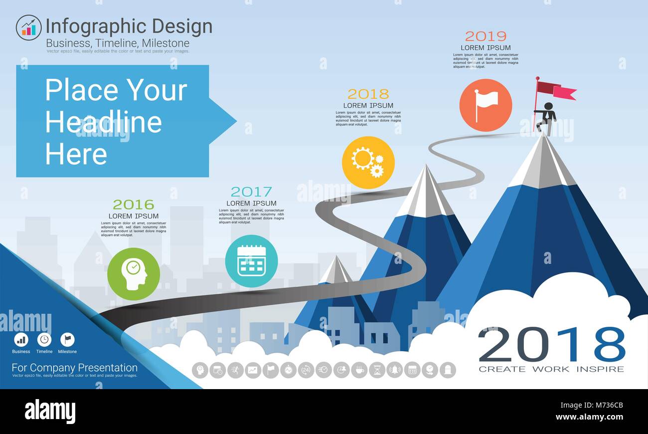 Business milestone timeline infographic design Stock Vector Image & Art ...