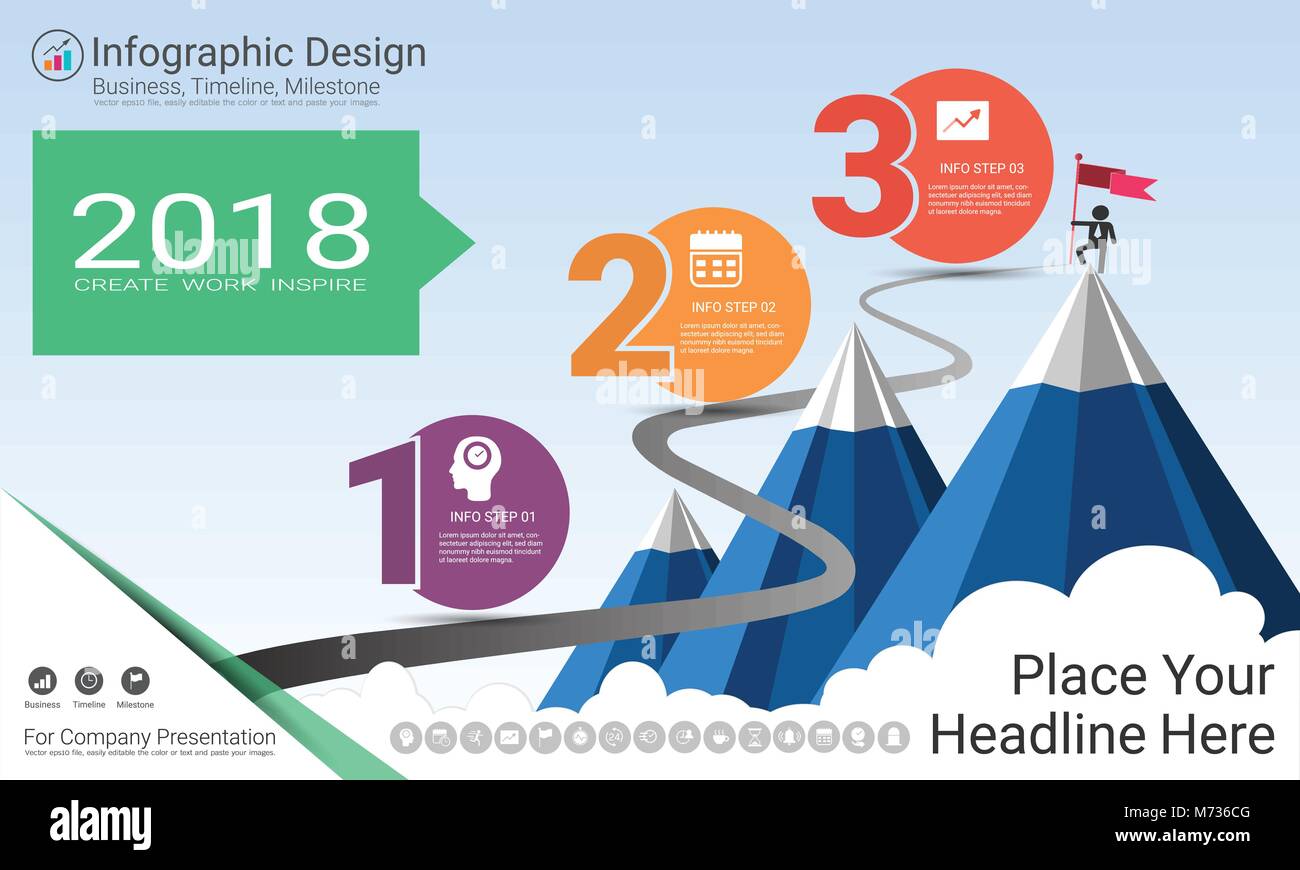 Business milestone timeline infographic design Stock Vector Image & Art ...