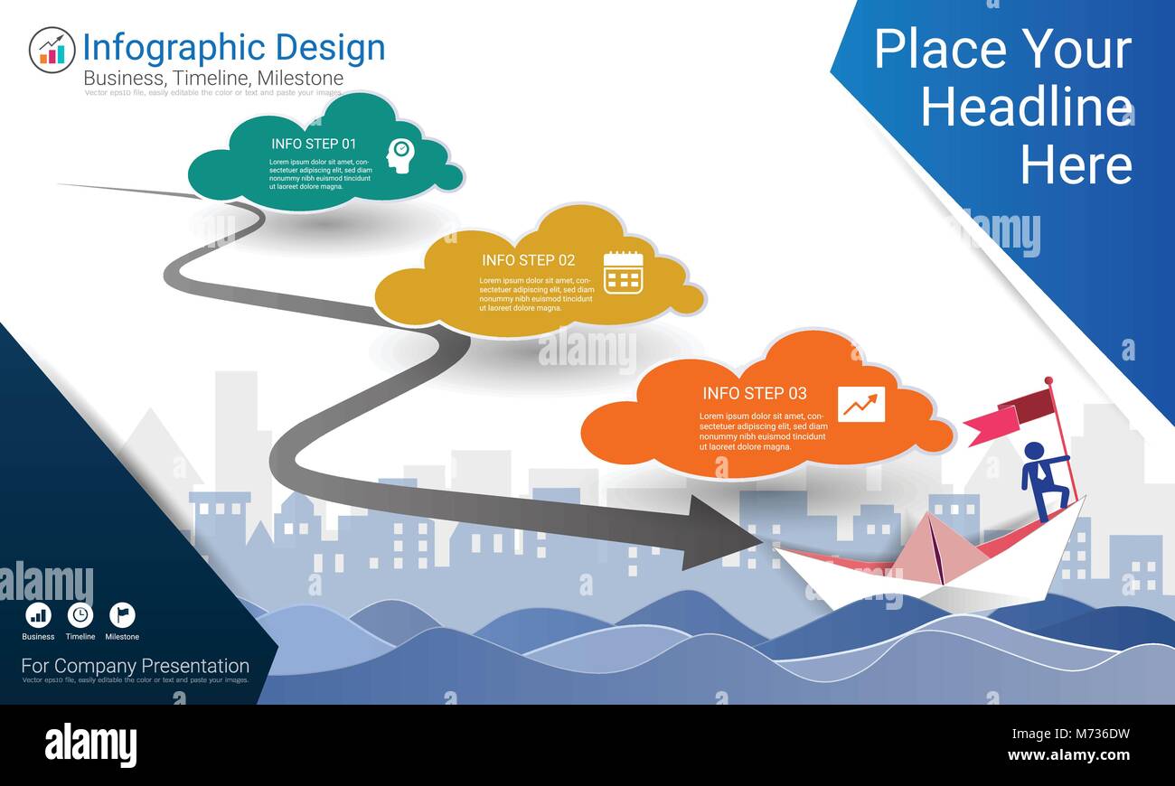 Business milestone timeline infographic design Stock Vector Image & Art ...