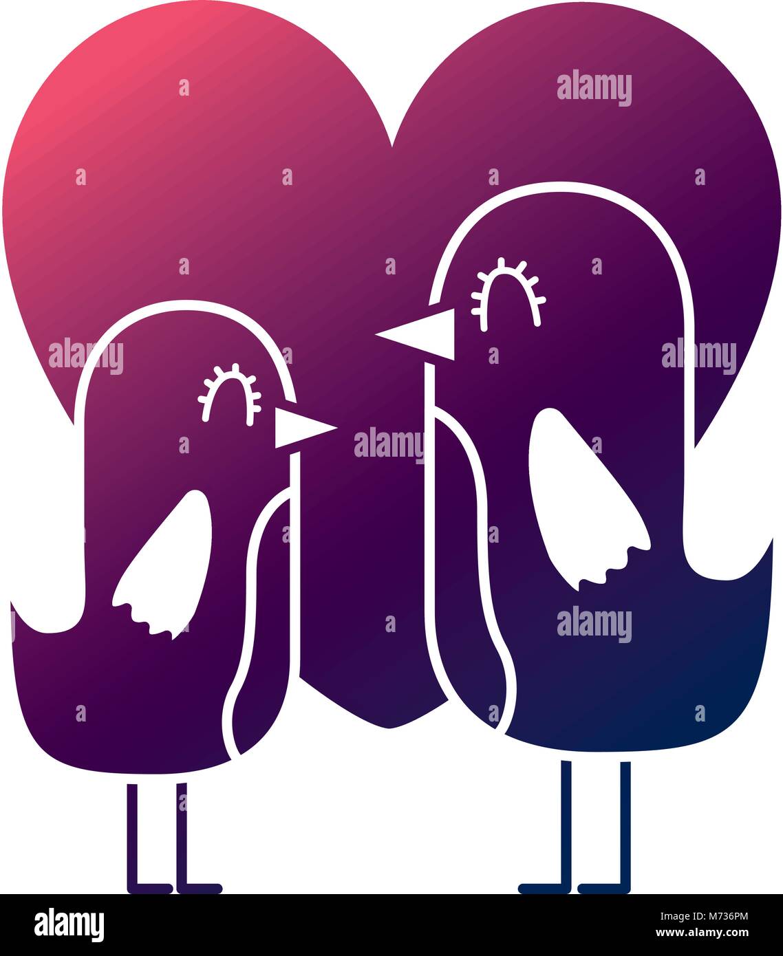 Flying birds in heart shape Cut Out Stock Images & Pictures - Alamy