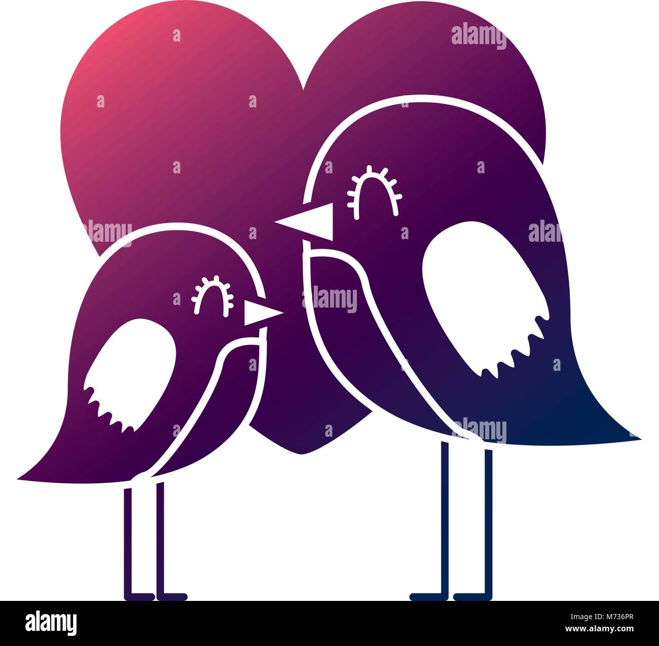 Flying birds in heart shape Cut Out Stock Images & Pictures - Alamy