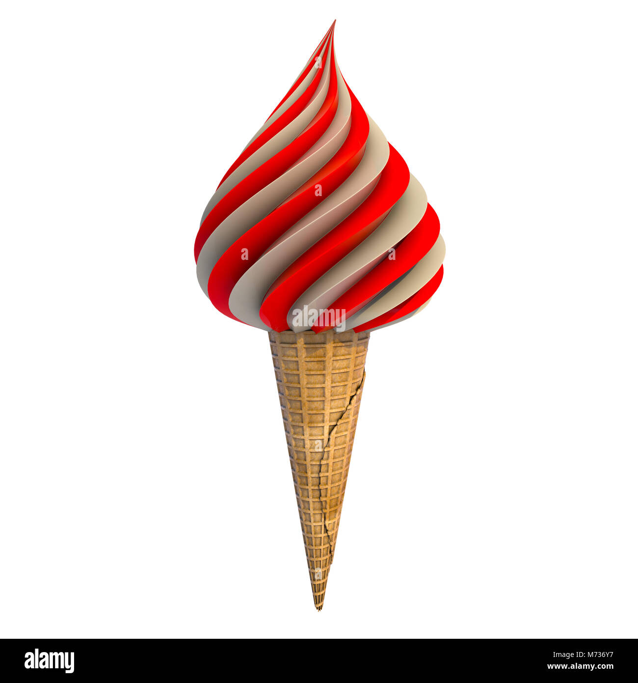 Colorful ice cream. 3D render Stock Photo - Alamy