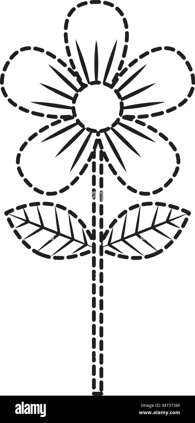 flower leave decoration natural icon Stock Vector Image & Art - Alamy