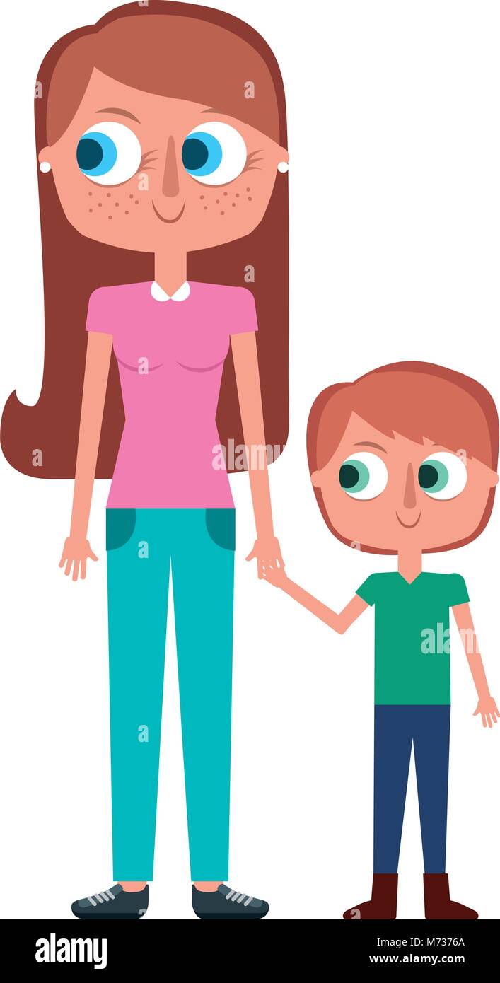 Children and mother and attention Stock Vector Images - Alamy