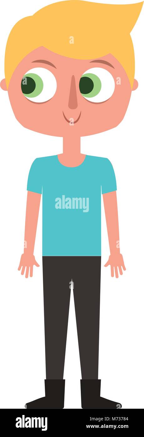 cartoon little boy is standing character Stock Vector Image & Art - Alamy