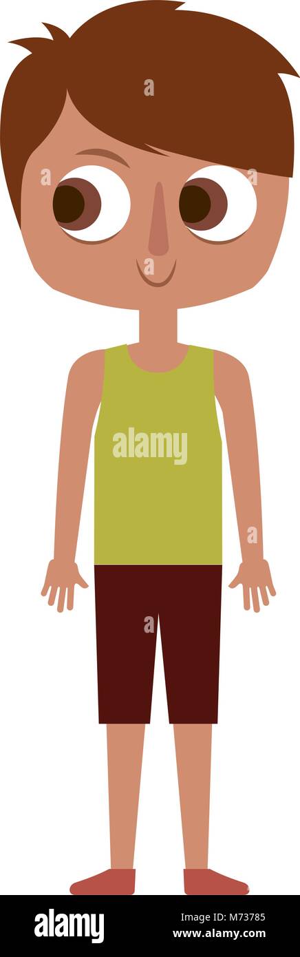cartoon little boy is standing character Stock Vector Image & Art - Alamy