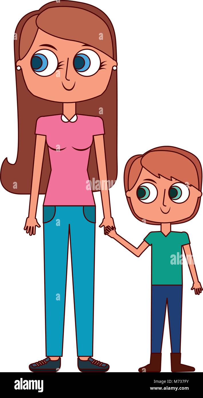 Children and mother and attention Stock Vector Images - Alamy