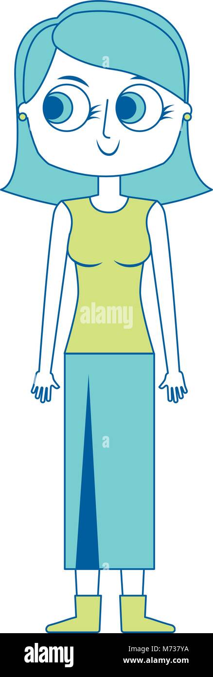 cartoon beauty mother standing character Stock Vector Image & Art - Alamy
