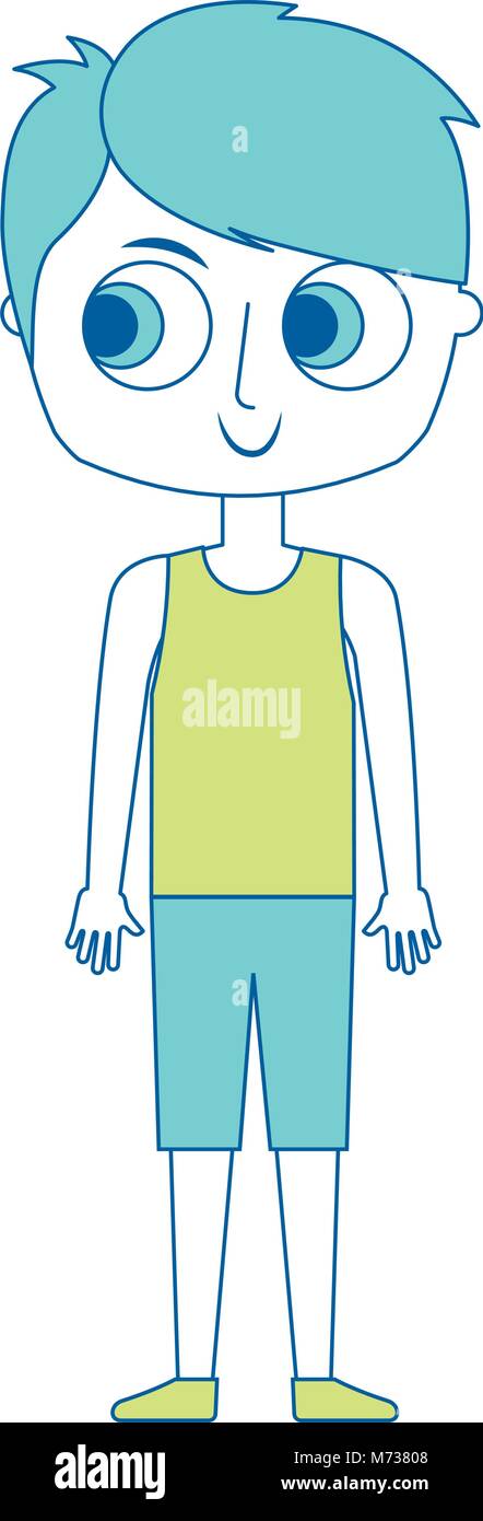 cartoon little boy is standing character Stock Vector Image & Art - Alamy