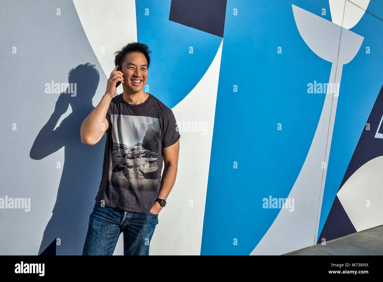 Cel talking hi-res stock photography and images - Alamy