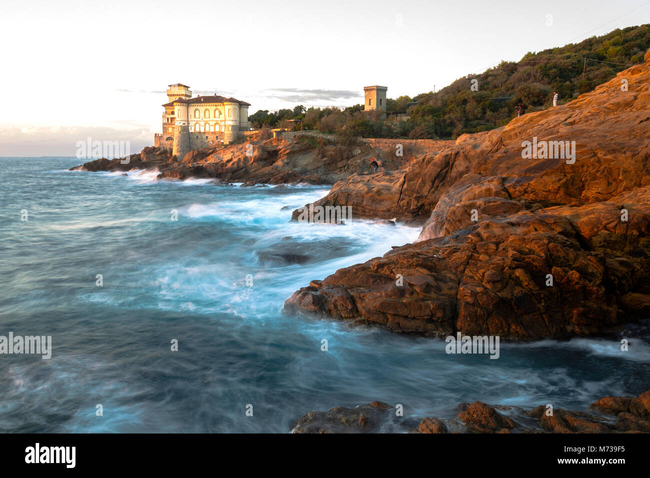 Boccale Castle, Calafuria, Livorno district, Tuscany, Italy Stock Photo ...