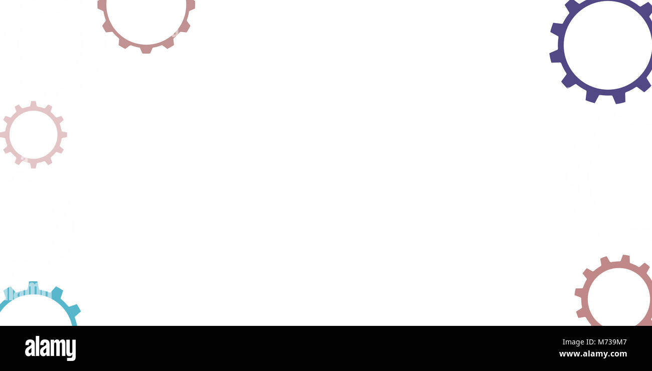 simple cogs and gears illustration backdrop - copy space Stock Photo ...