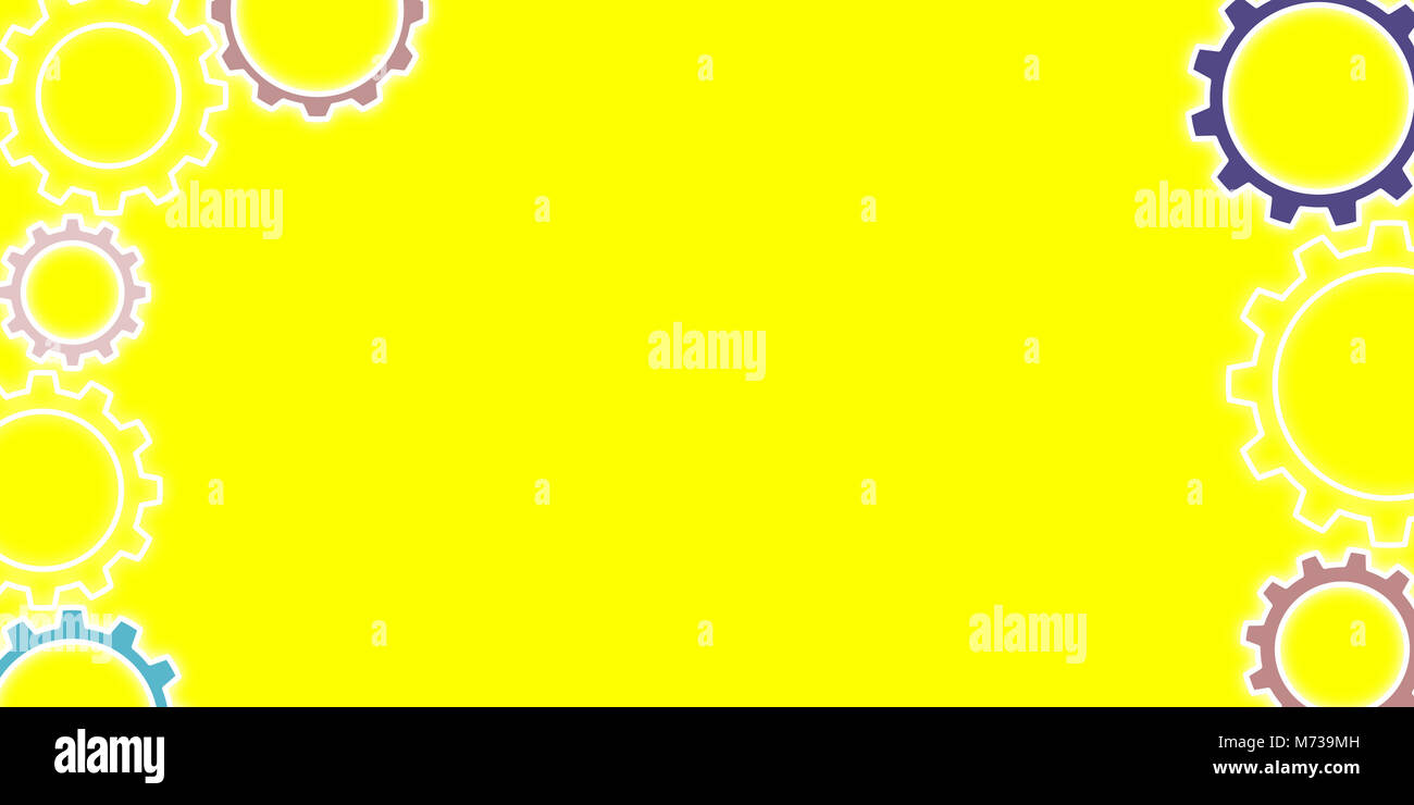 simple cogs and gears illustration backdrop - copy space Stock Photo ...