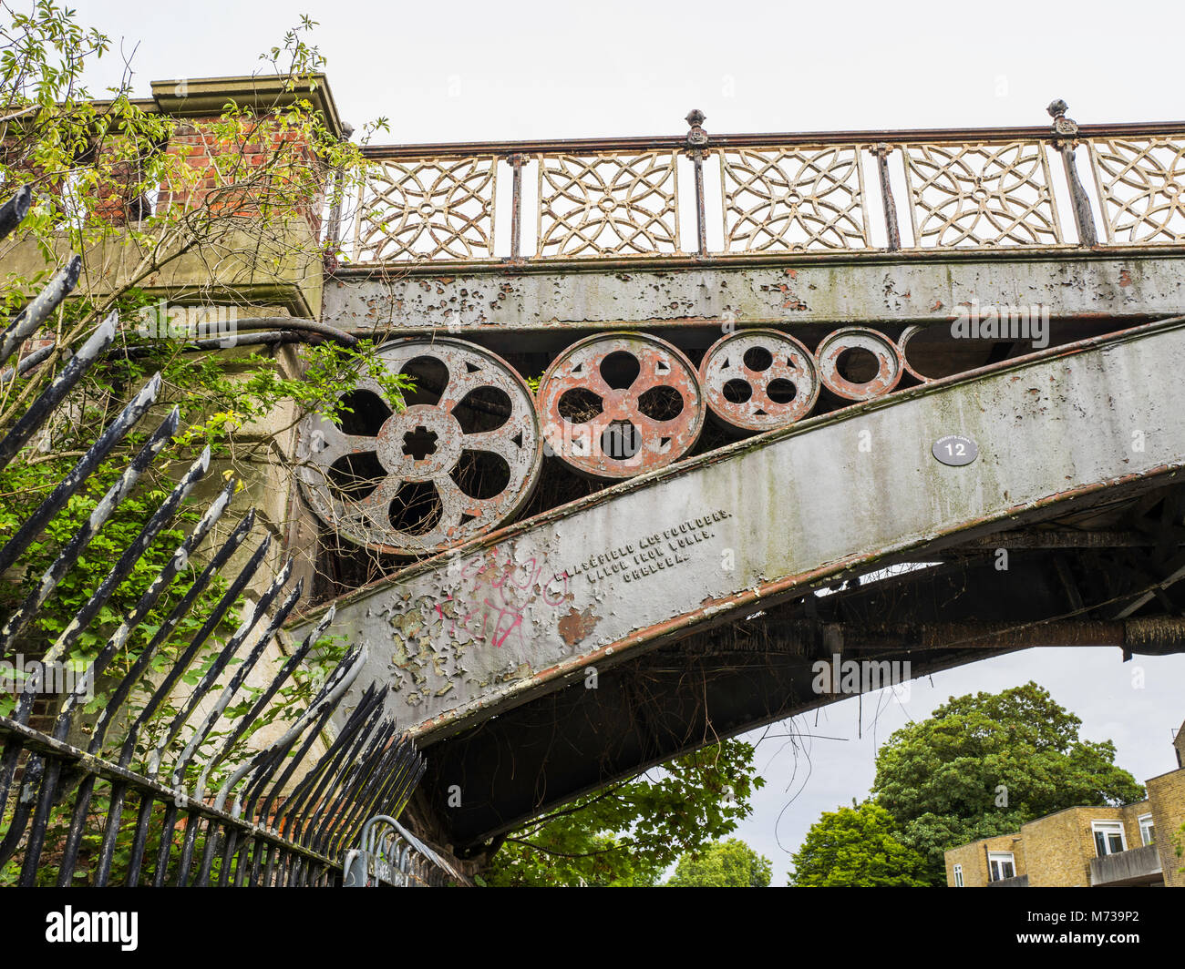 Bridge number 12 over Regent's Canal is a pedestrian footbridge linking ...