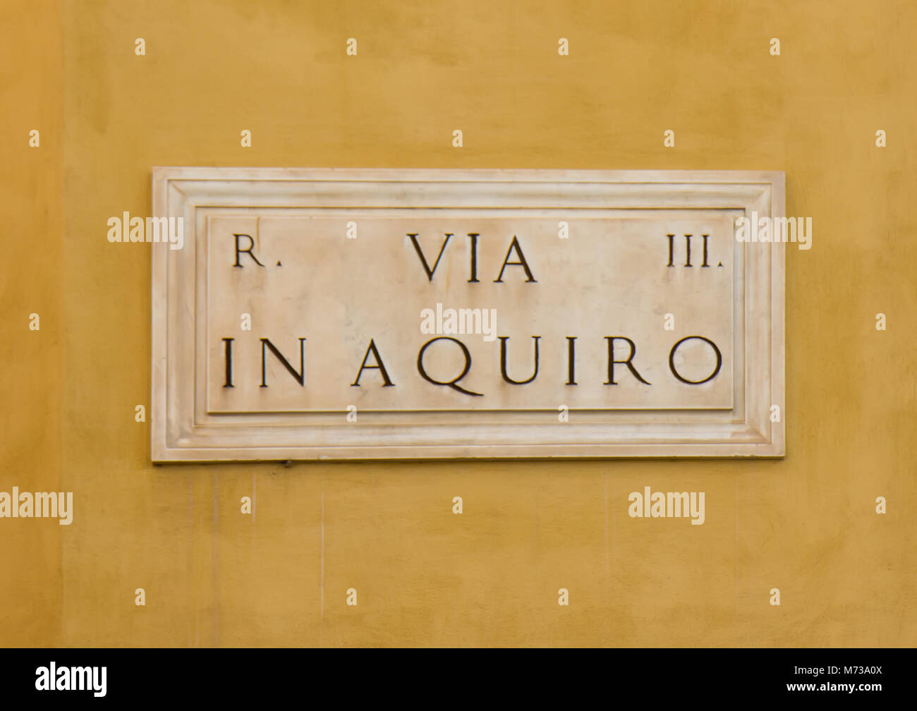 Street sign in Rome, Italy Stock Photo - Alamy