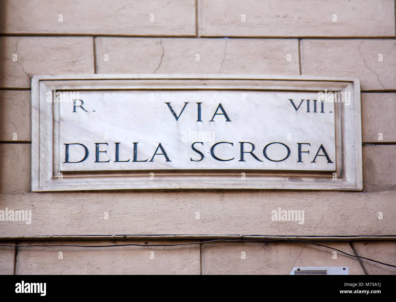 Street sign in Rome, Italy Stock Photo - Alamy