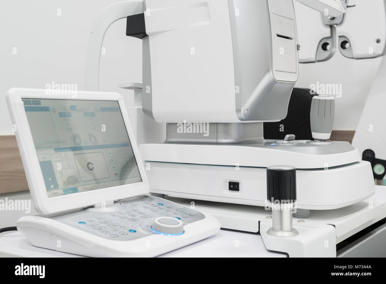 diagnostic ophthalmologic equipment. modern medical equipment in eye ...