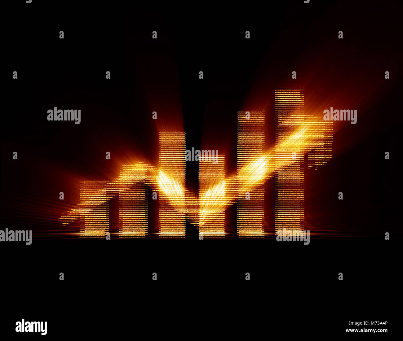 Glowing arrows, heat explosion Stock Photo - Alamy