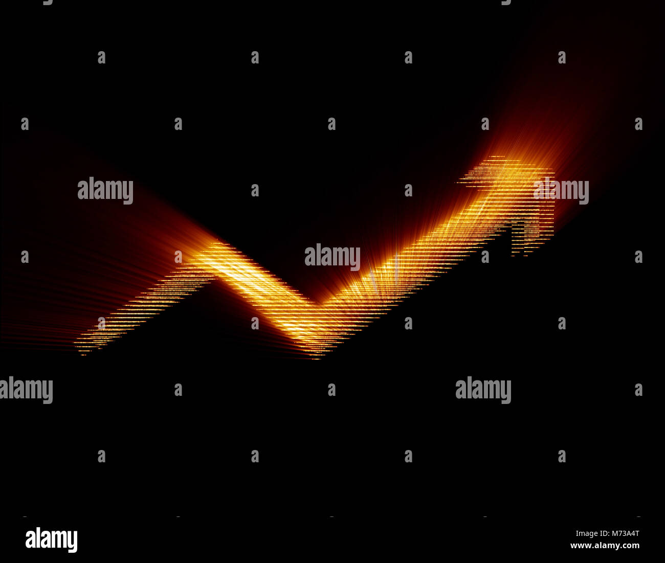 Glowing arrows, heat explosion Stock Photo - Alamy