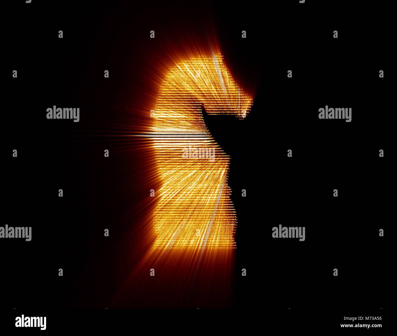 Glowing chess pieces, heat explosion Stock Photo - Alamy
