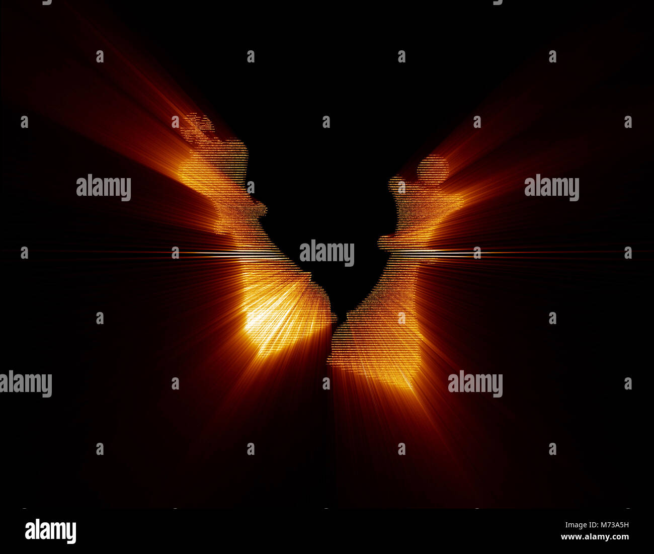 Glowing chess pieces, heat explosion Stock Photo - Alamy