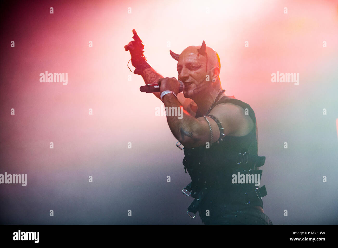 Norway, Bergen - April 29, 2019. The German eurodance group 666 ...