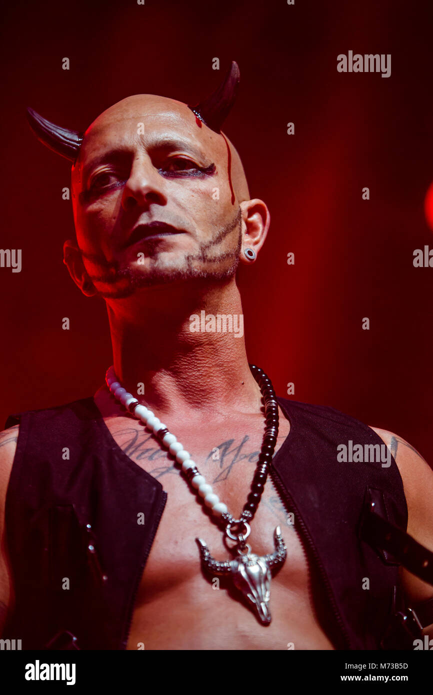 Norway, Bergen - April 29, 2019. The German eurodance group 666 ...