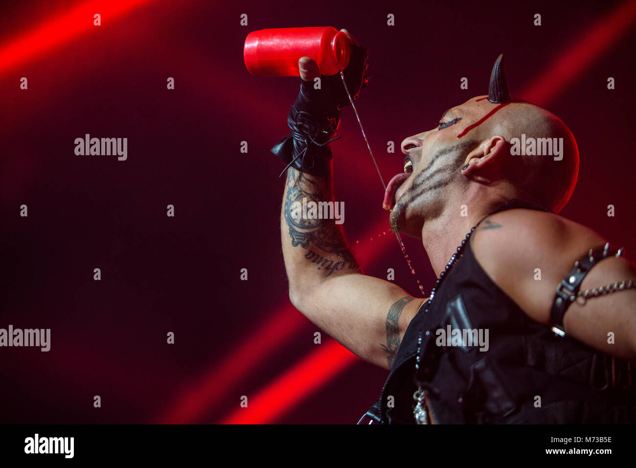 Norway, Bergen - April 29, 2019. The German eurodance group 666 ...