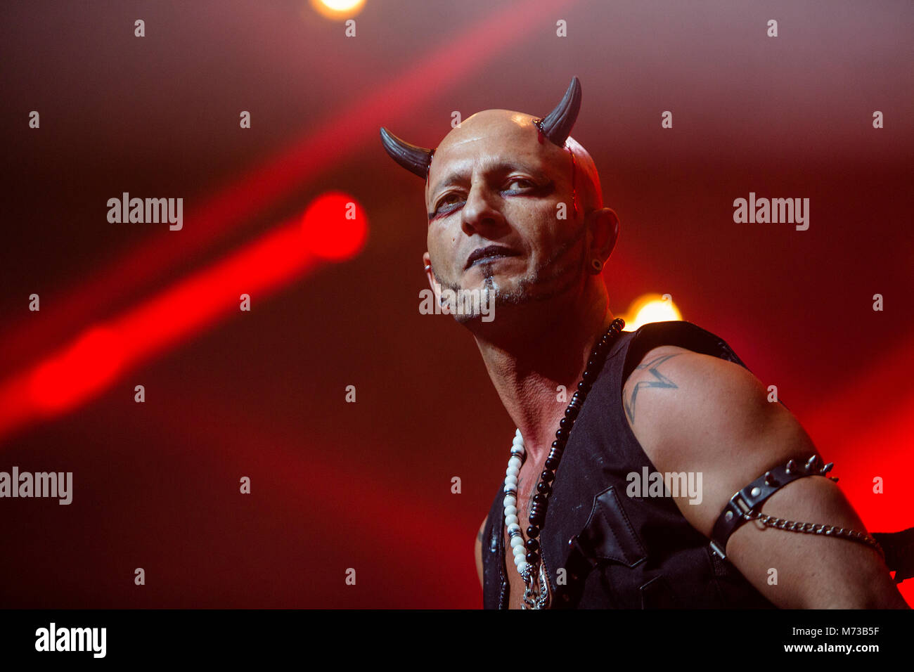 Norway, Bergen - April 29, 2019. The German eurodance group 666 ...